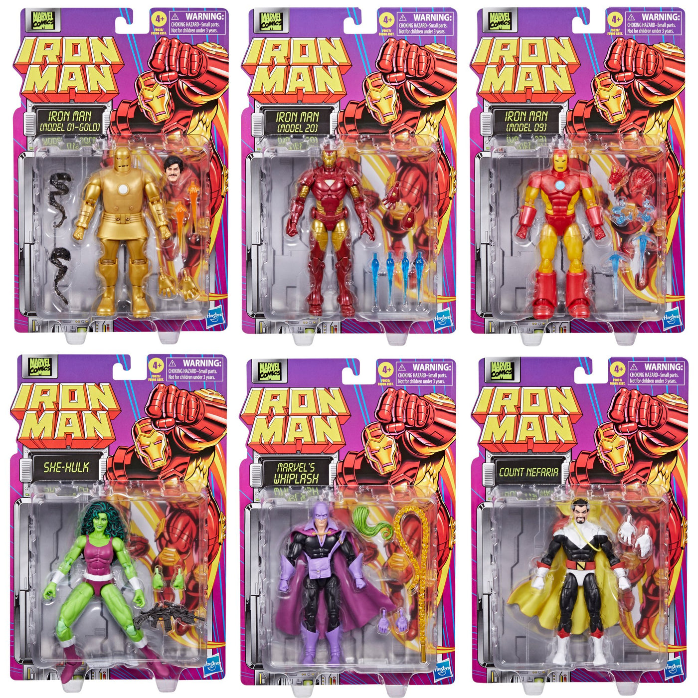 Marvel Legends Iron Man Retro Collection COMPLETE SET OF 6 — Nerdzoic ...