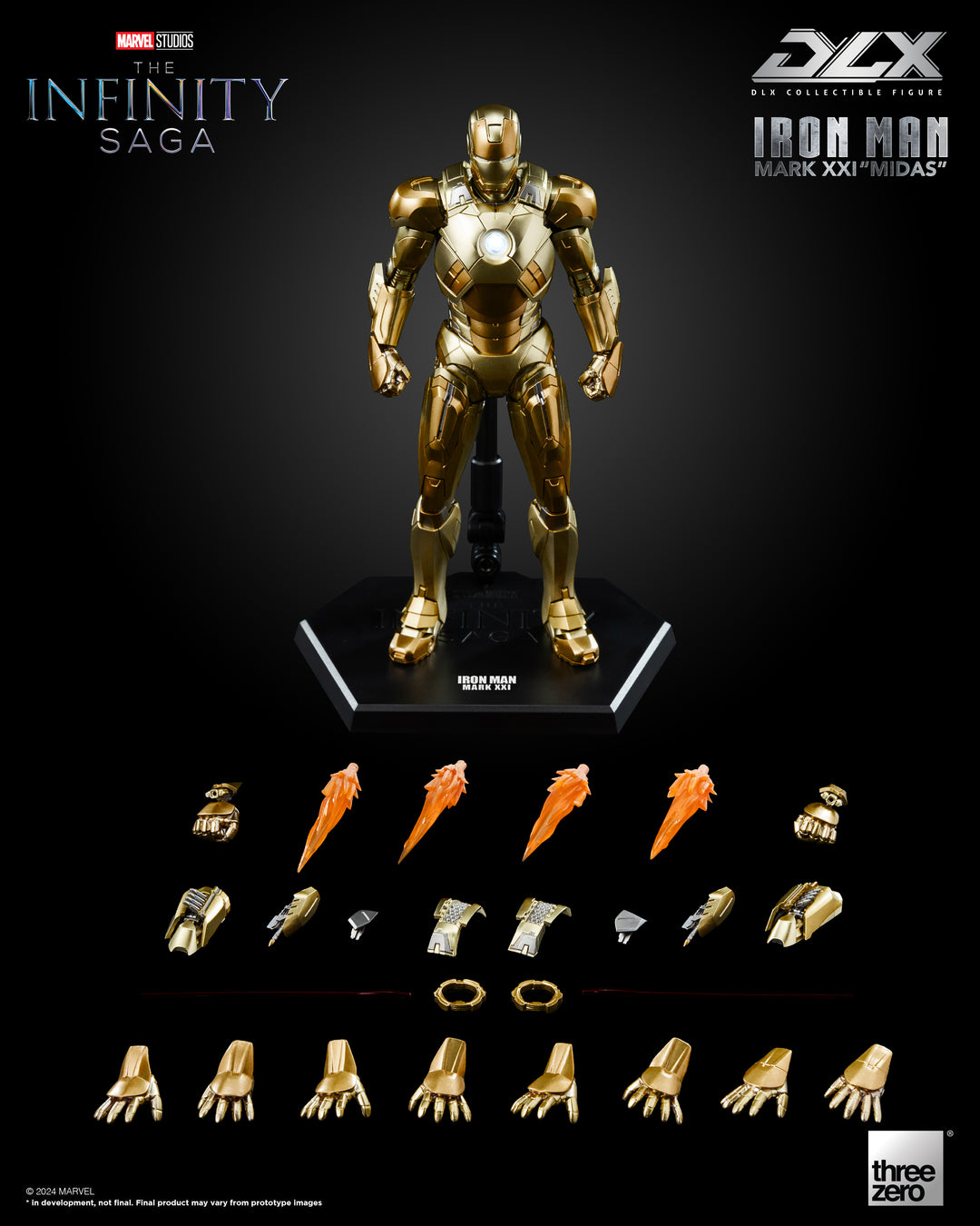 Threezero Avengers: The Infinity Saga DLX Iron Man Mark XXI "Midas ...