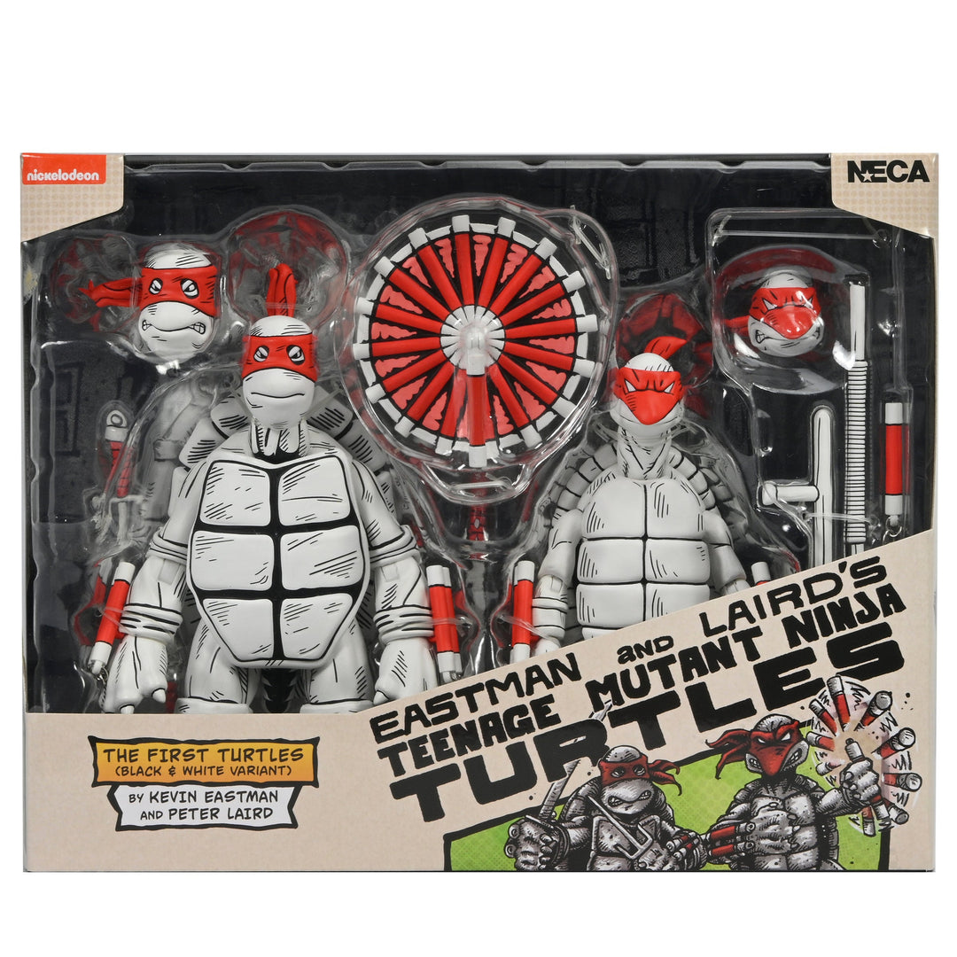 NECA Teenage Mutant Ninja Turtles Mirage Black & White First Turtles 2 ...
