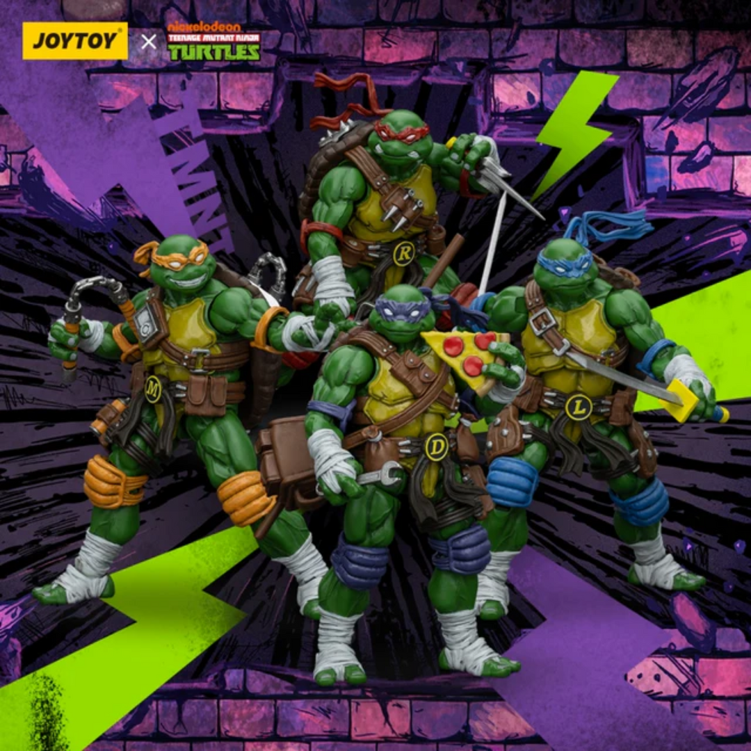 Joy Toy Teenage Mutant Ninja Turtles 1:18 Scale COMPLETE SET OF 4 TURT ...