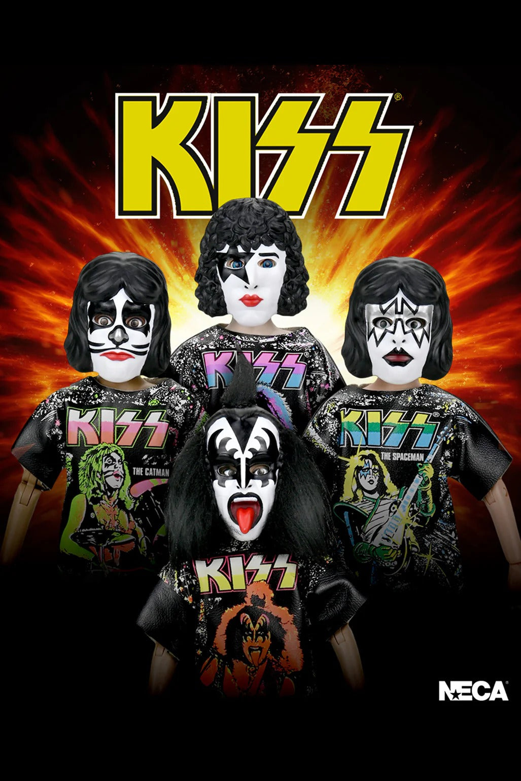 NECA Ben Cooper x KISS Costume Collection Set of 4 (6" Clothed Figures ...