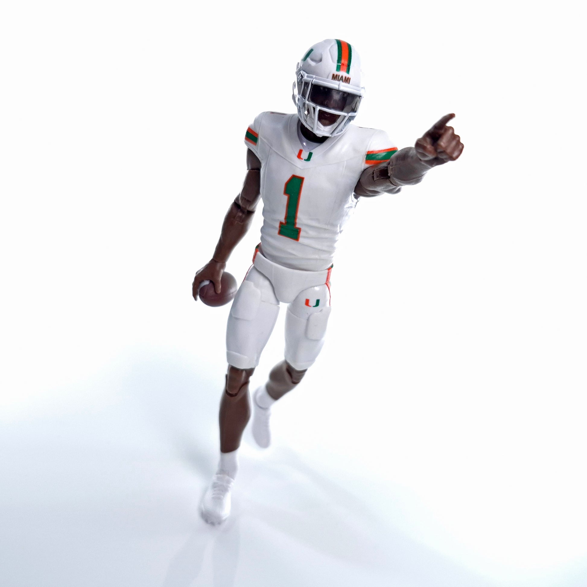 Collegiate Legends Miami Hurricanes #1 Walk-On Player (Dark Skin ...