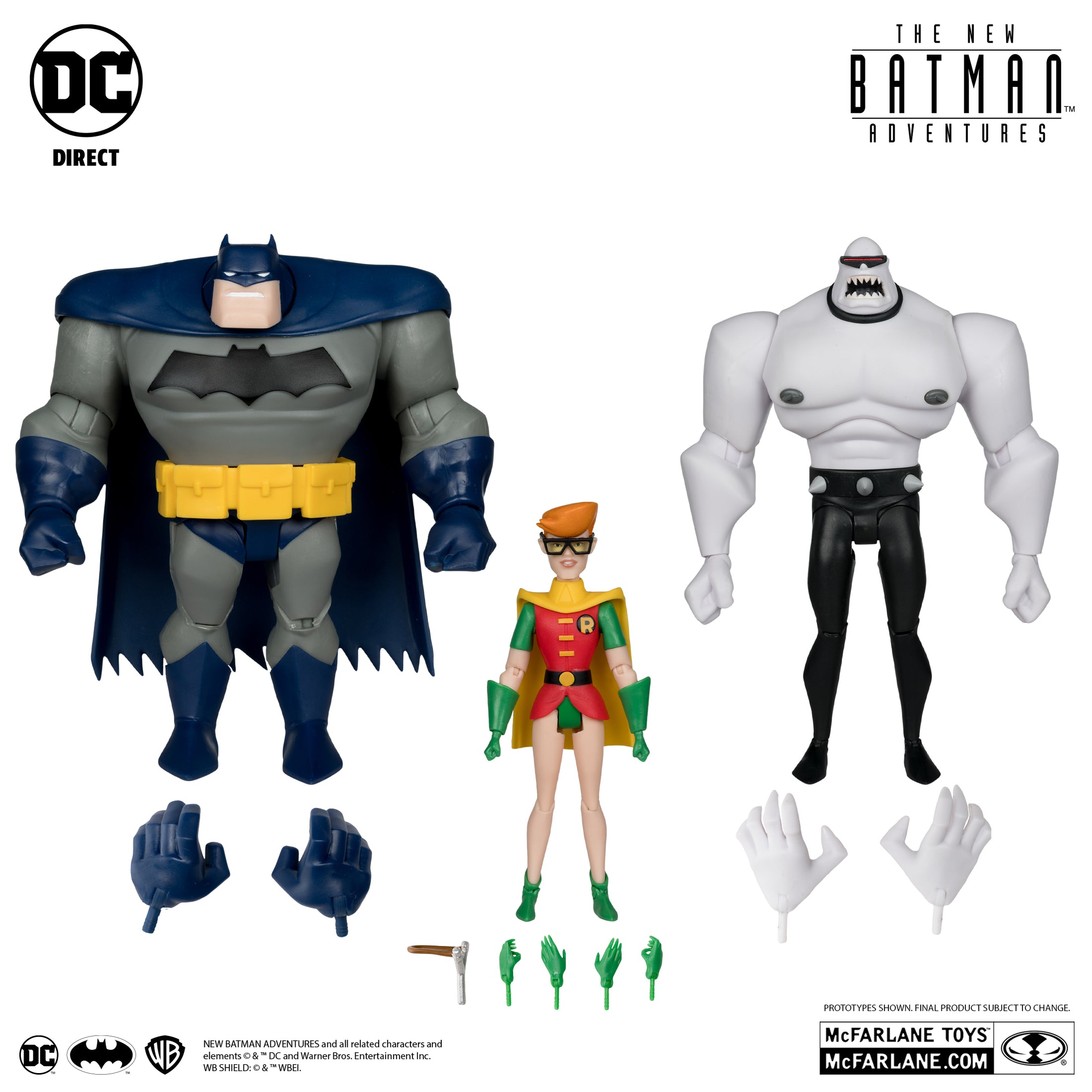 DC Direct New Batman Adventures Batman, Mutant Leader & Robin 3-Pack ...