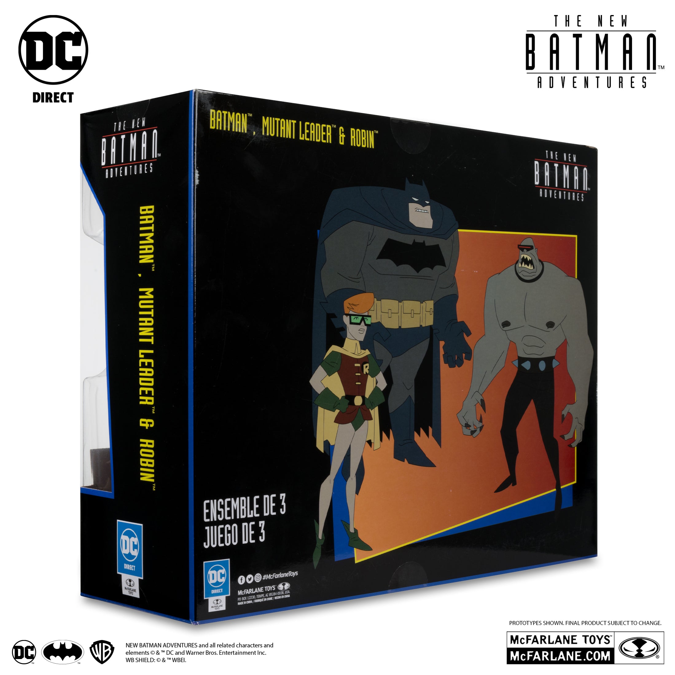 DC Direct New Batman Adventures Batman, Mutant Leader & Robin 3-Pack ...
