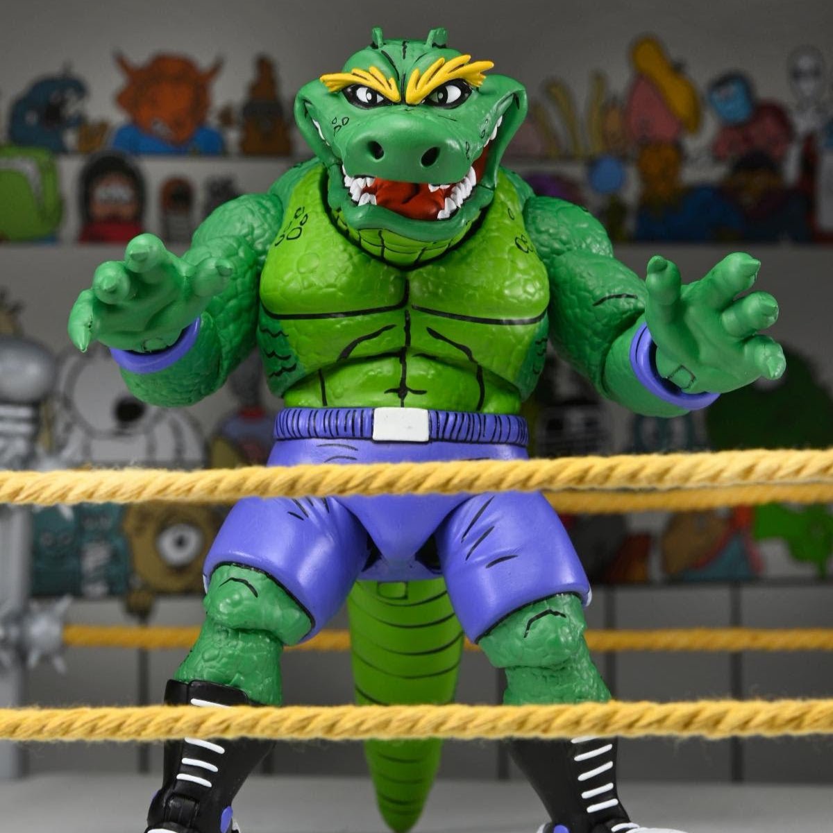 NECA Teenage Mutant Ninja Turtles Stump Wrestling Leatherhead (Archie ...