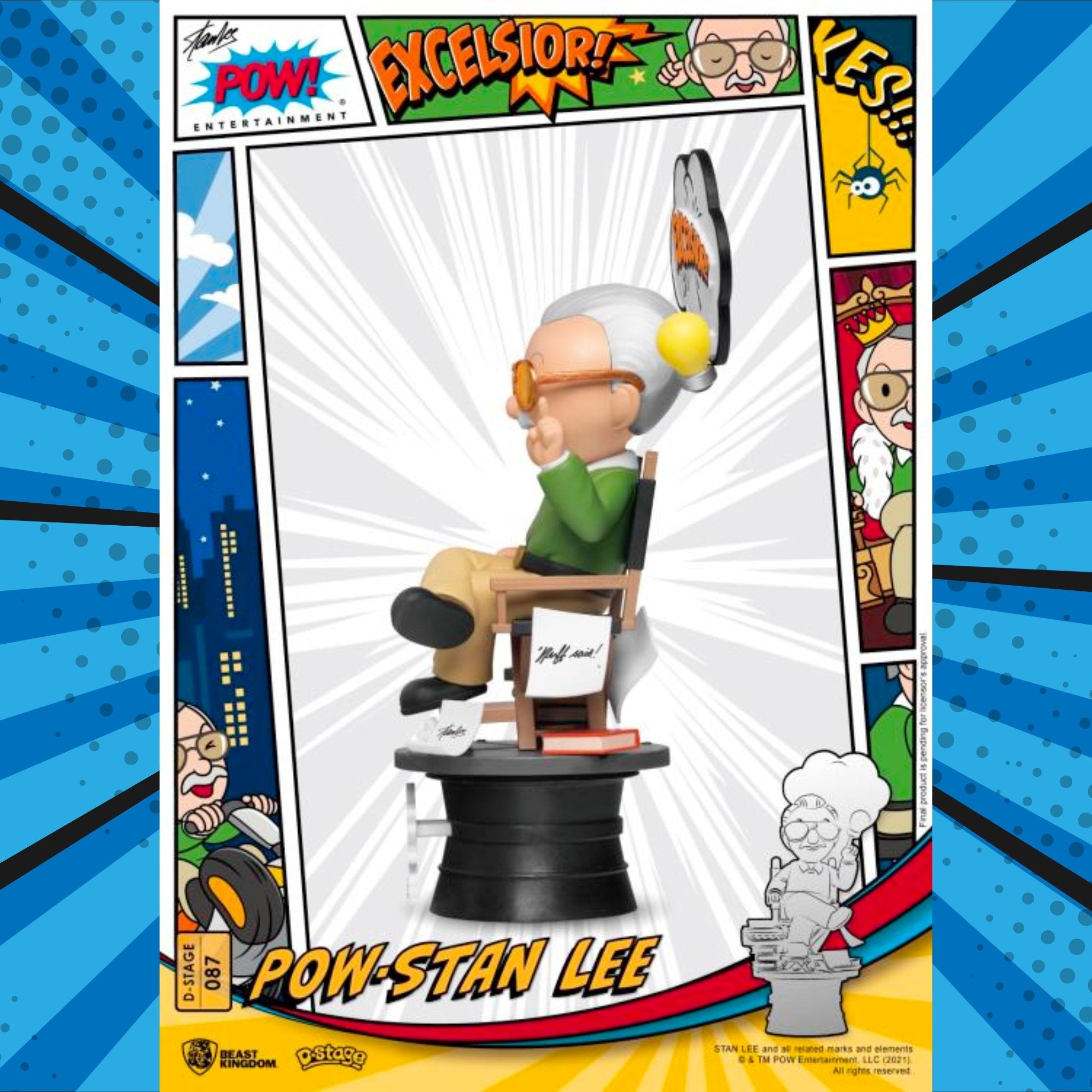 Stan Lee D-Stage DS-087 Stan Lee (POW) Statue — Nerdzoic Toy Store