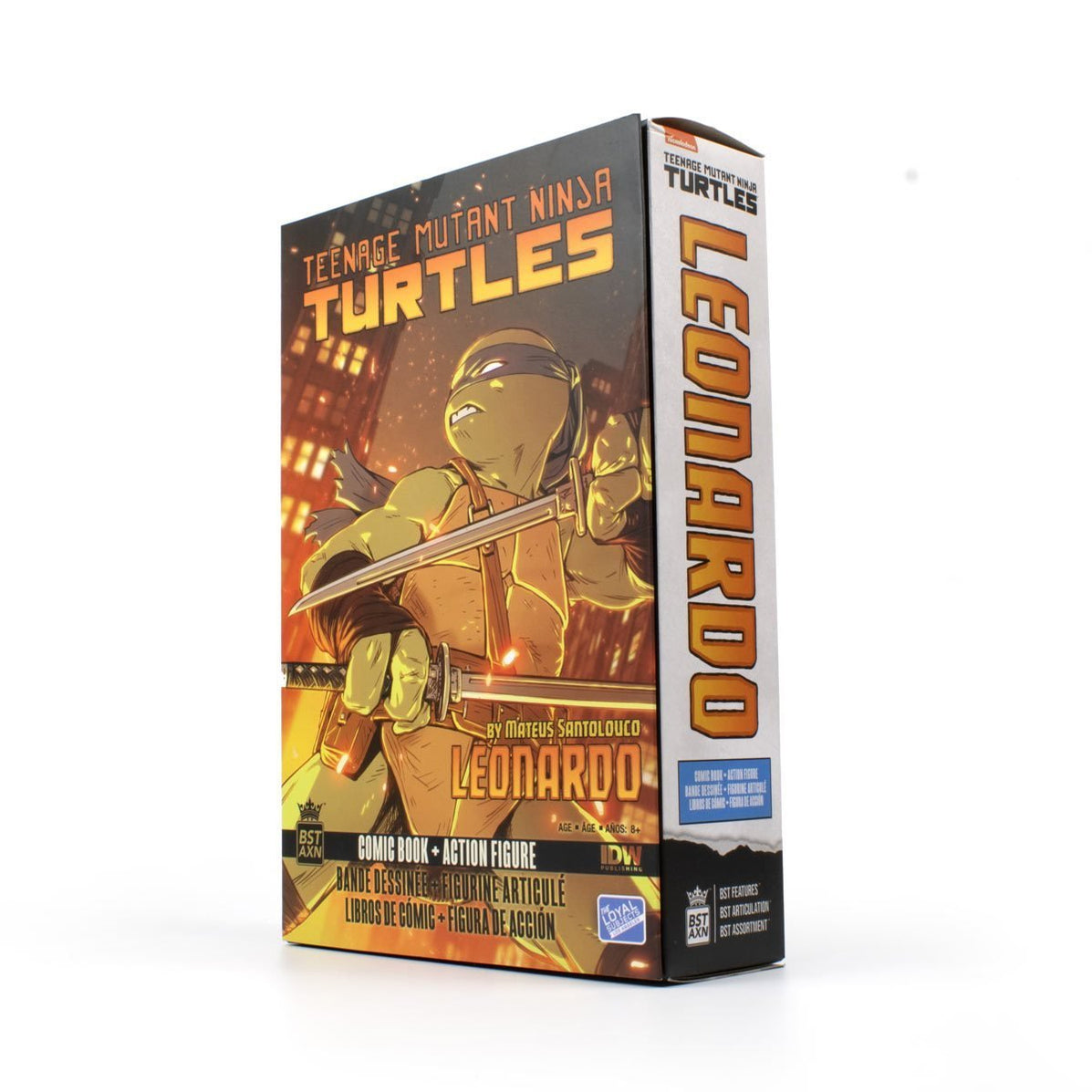 Teenage Mutant Ninja Turtles BST AXN IDW Leonardo (Figure and Comic Se ...